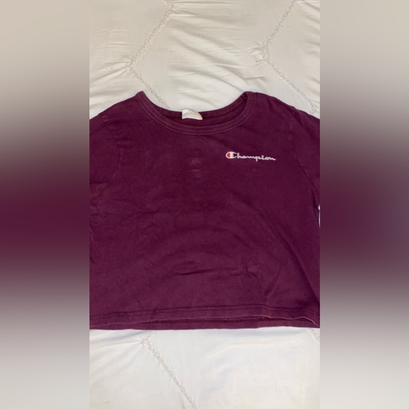Champion | Tops | Vintage Looking Champion Crop Top Purple With Small ...